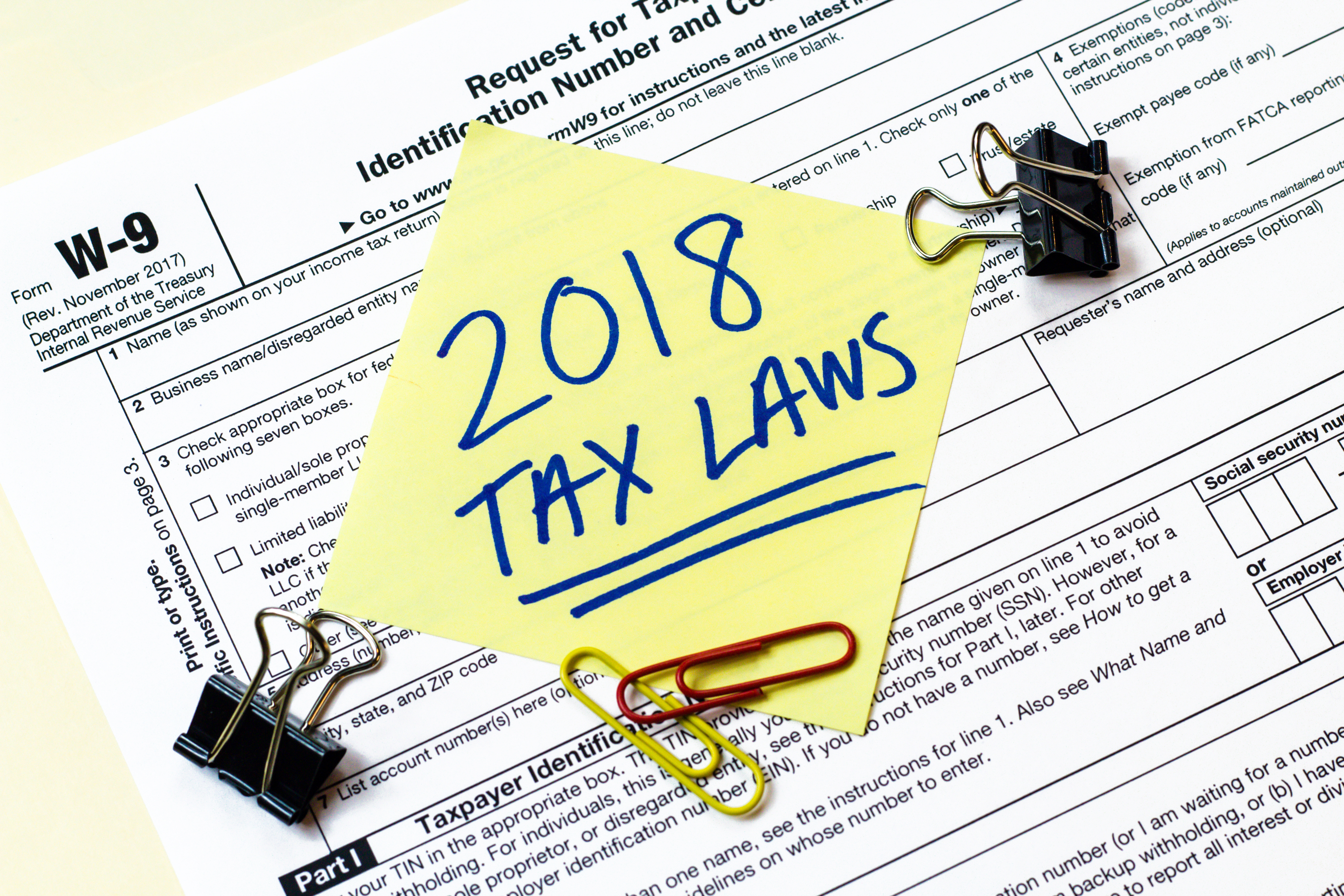 2018 Tax Laws 2018 Tax Laws